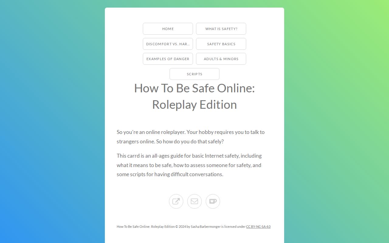How To Be Safe Online: Roleplay Edition
